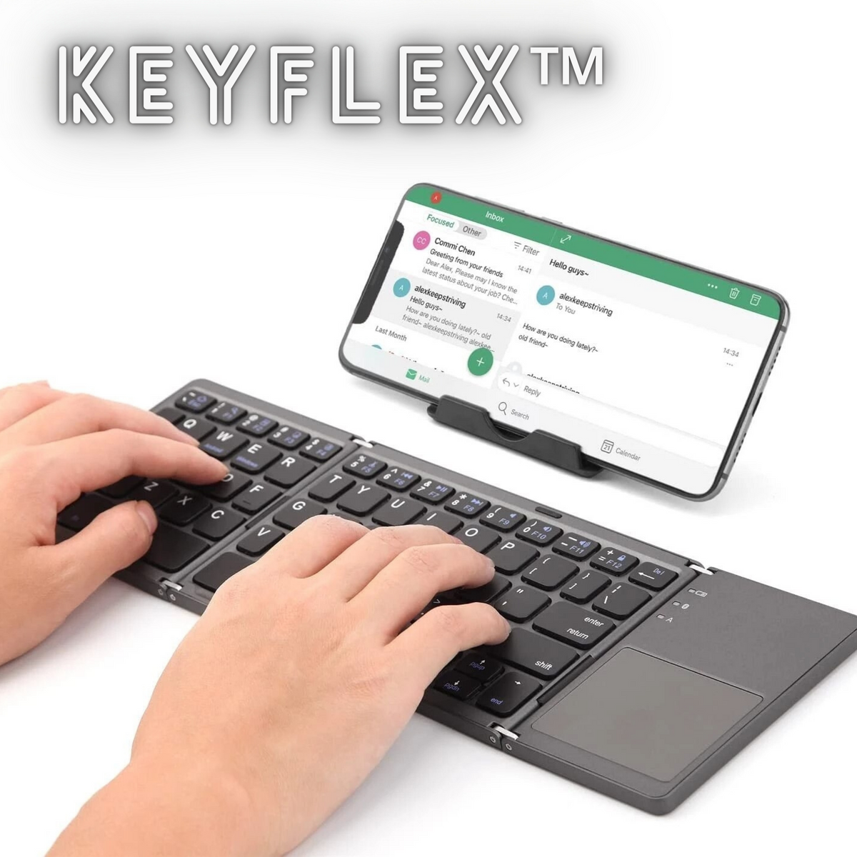 KeyFlex™️ I Kabellose faltbare Mini-Tastatur – Vontaro