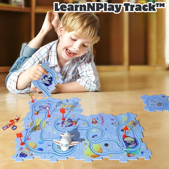 LearnNPlay Track™ | Puzzle-Rennauto-Spielset – Vontaro